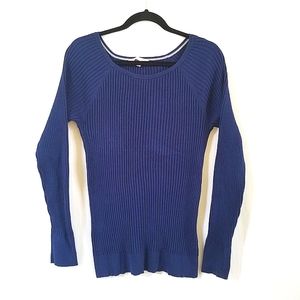 Victoria's Secret | Sweaters | Victorias Secret Navy Blue Ribbed ...